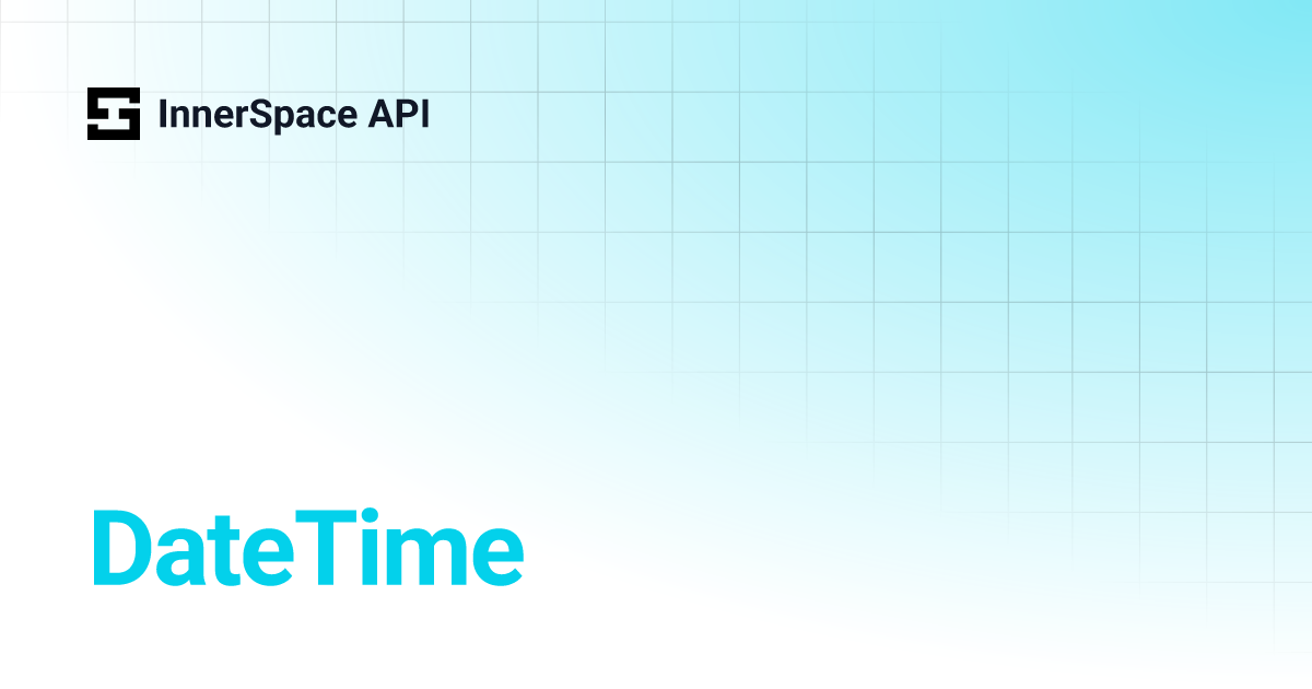 DateTime | InnerSpace API